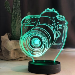 Camera Led Lamp Photographer Gift, 3D Illusion Lamp, Night Light for ...
