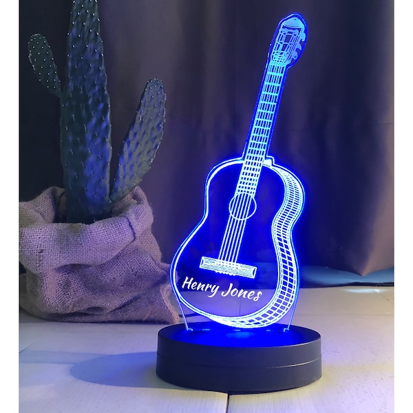 Guitar Lamp Table - Etsy