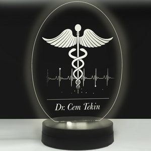 Personalized Doctor Gift: 3D Medicine Symbol LED Lamp - Etsy