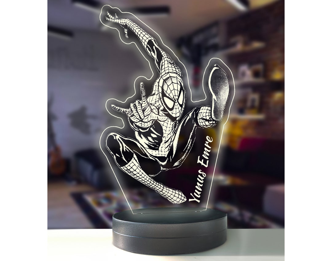 Unique 3D Illusion Led Superhero Nightstand Lamp Light, Colorful LED ...