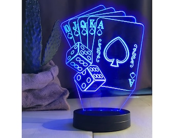 Playing Cards Lamp - Etsy