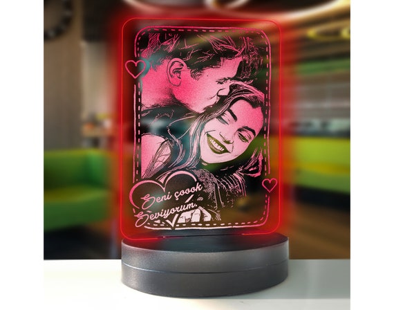 Customize Led Light Couples Lamp Gift Personalize Photo - Etsy