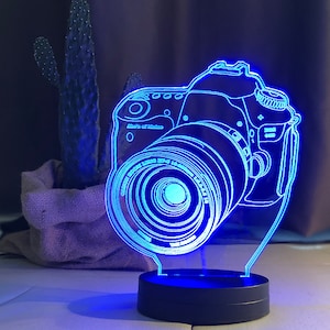 Camera Led Lamp Photographer Gift, 3D Illusion Lamp, Night Light for ...