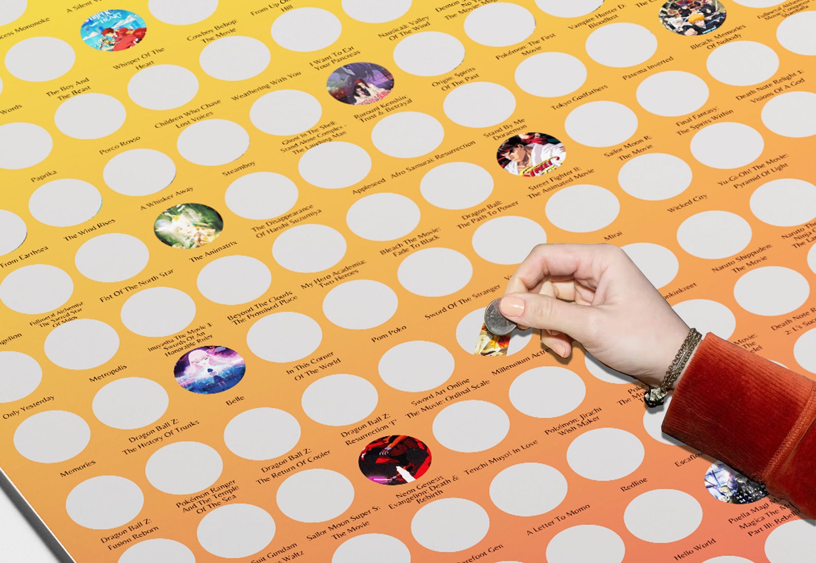 150 Scratch-off Anime Poster. Explore, Scratch and Reveal 150 Anime ...