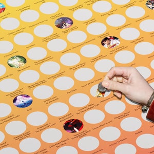 150 Scratch-off Anime Poster. Explore, Scratch and Reveal 150 Anime ...
