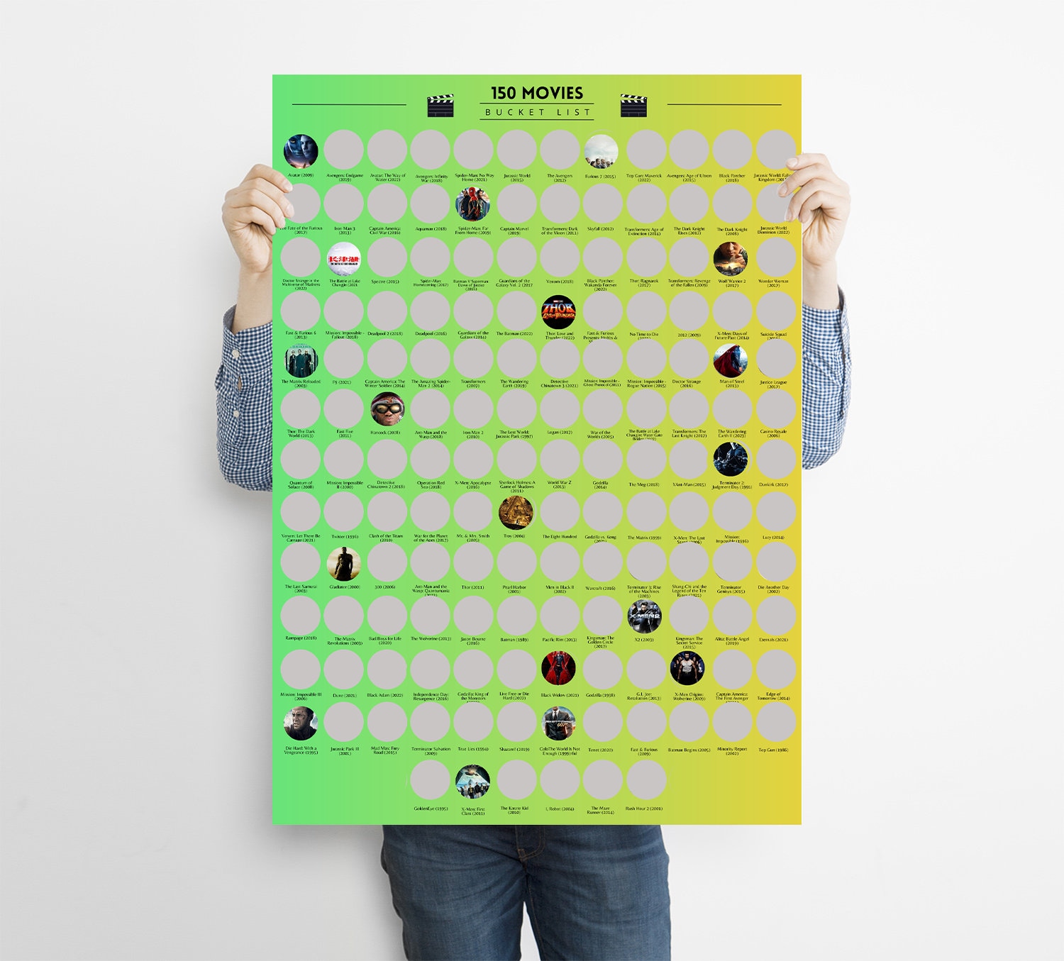 150 Scratch-off Movie Poster. Explore, Scratch and Reveal 150 Movies ...