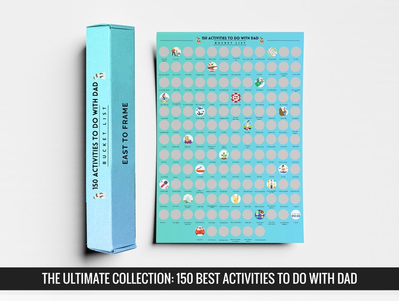 150 Activities to Do With Dad Scratch-off Poster, Father's Day Gift for ...