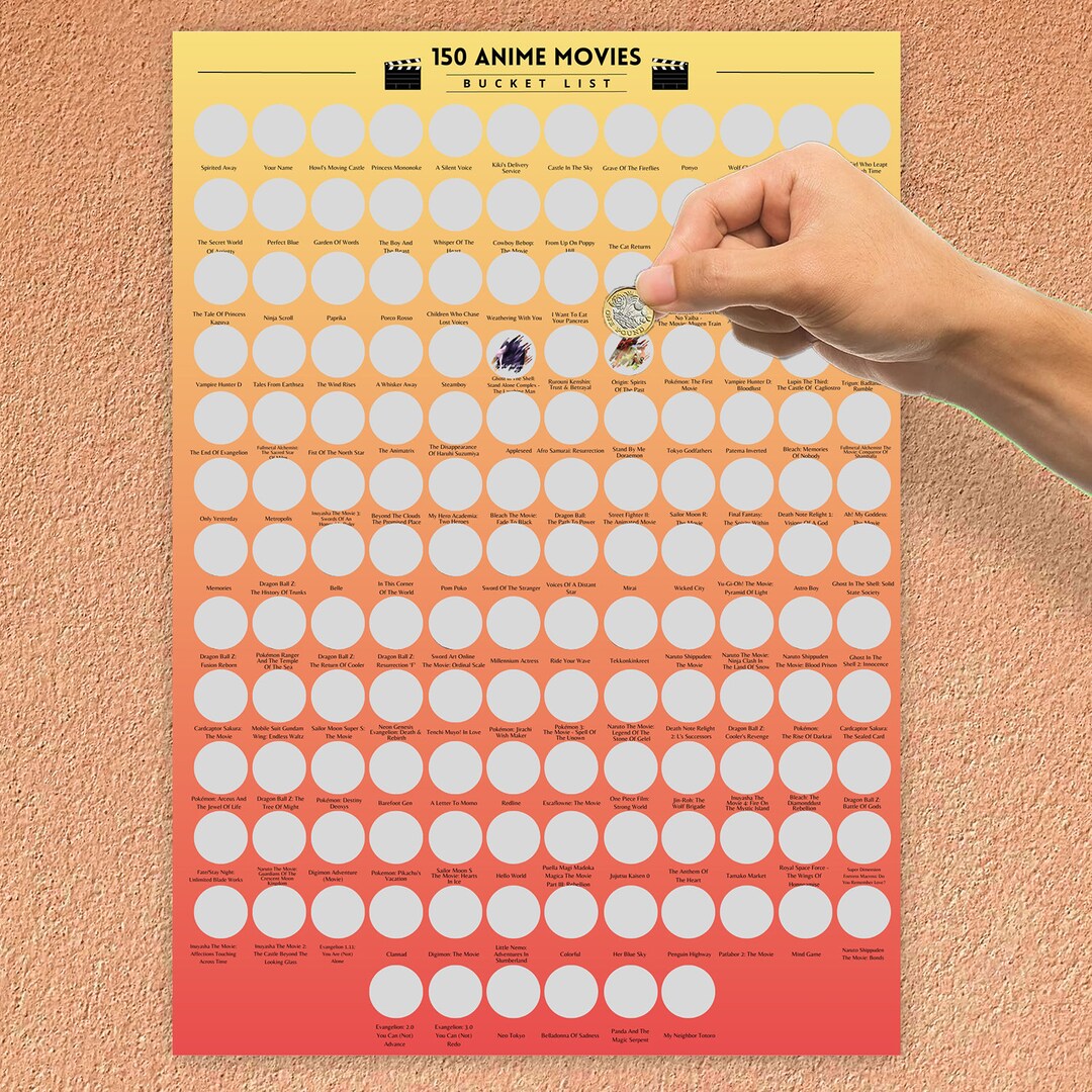 150 Scratch-off Anime Poster. Explore Scratch and Reveal 150 - Etsy
