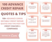 Advance Credit Repair Quotes and Tips for Credit Coaches and - Etsy