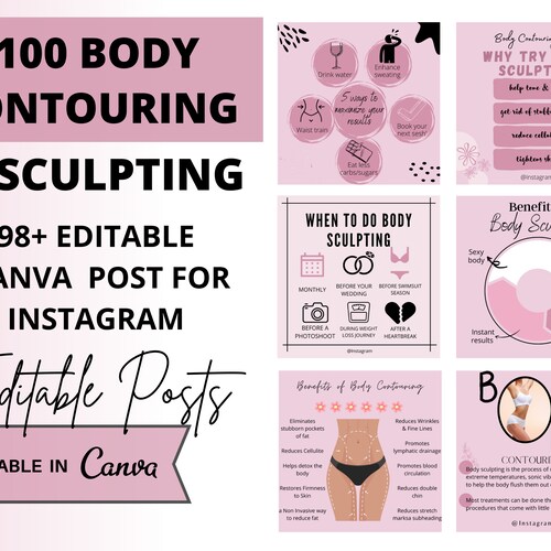 Editable Body Contouring Instagram Post Template Body - Etsy