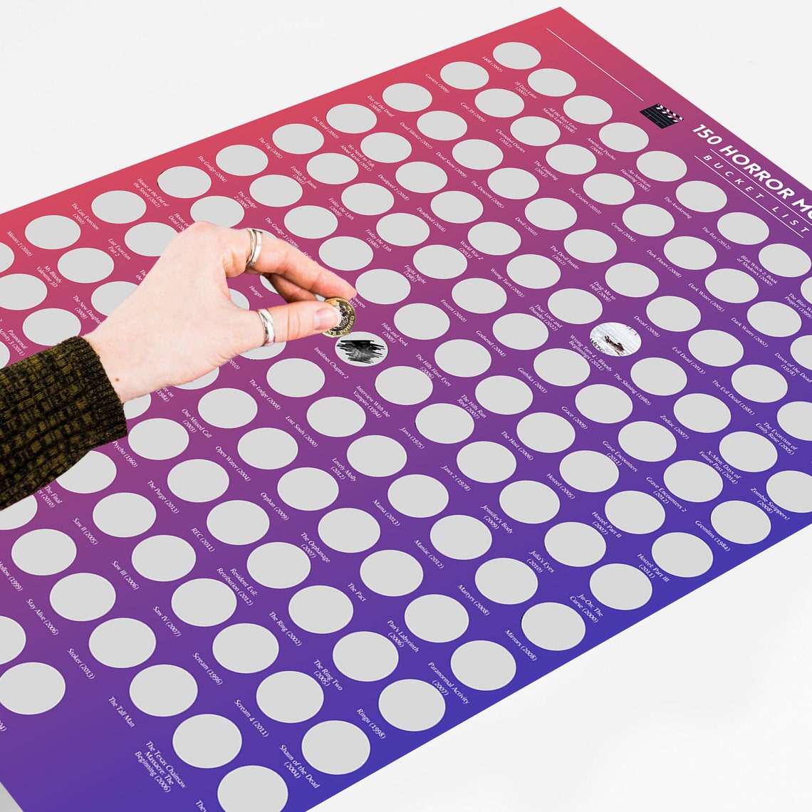 150 Scratch-off Horror Movies Poster, Explore, Scratch and Reveal 150 ...