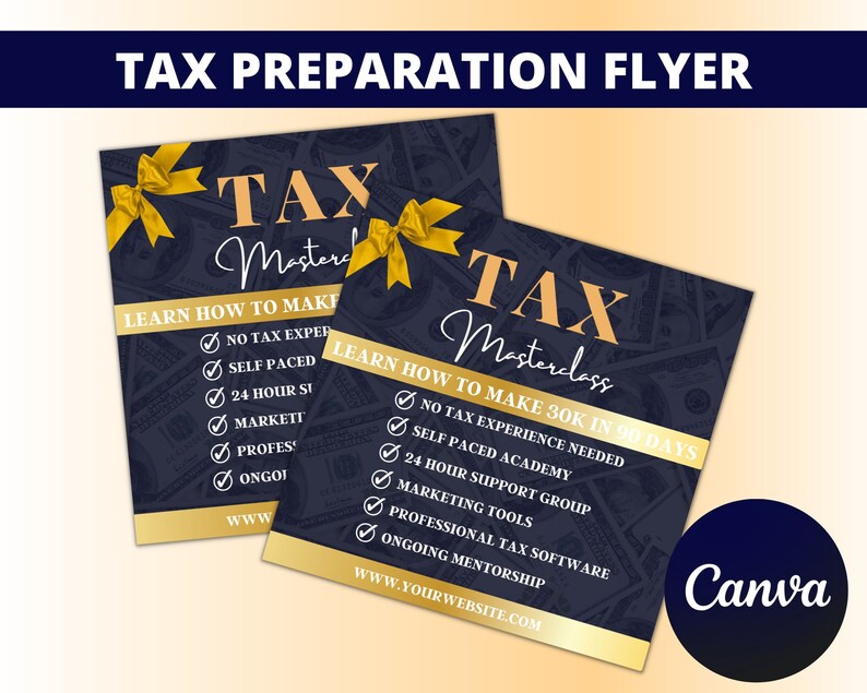 Tax Preparation and Tax Preparation Instagram Flyer Templates. Social ...