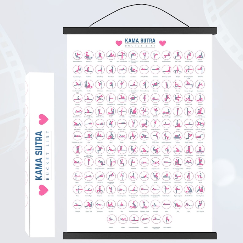150 Scratch-off Kama Sutra Positions Posters, Couples Gift, Couples ...