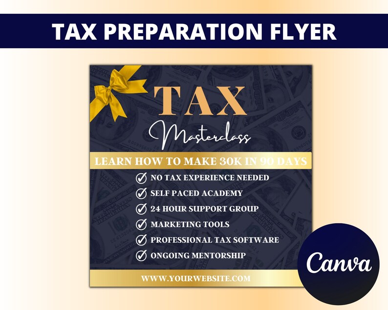 Tax Preparation and Tax Preparation Instagram Flyer Templates. Social ...