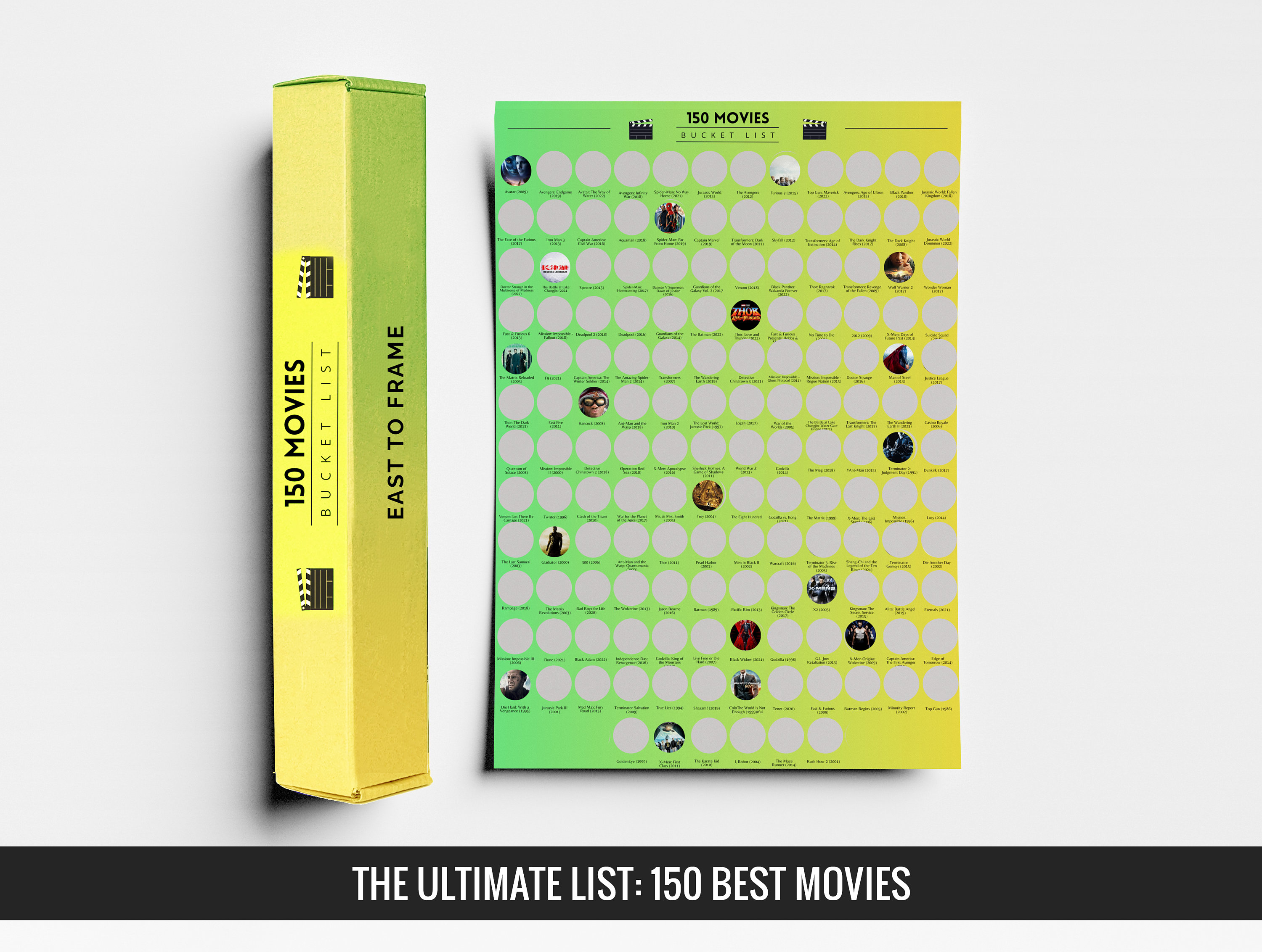 150 Scratch-off Movie Poster. Explore, Scratch and Reveal 150 Movies ...