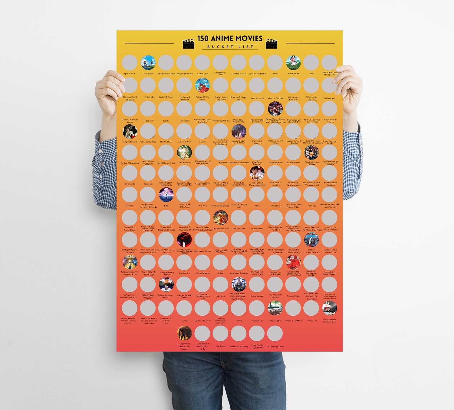 150 Scratch-off Anime Poster. Explore, Scratch and Reveal 150 Anime ...