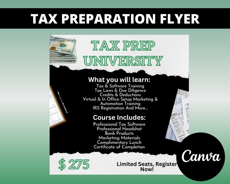 Tax Preparation and Tax Preparation Instagram Flyer Templates. Social ...