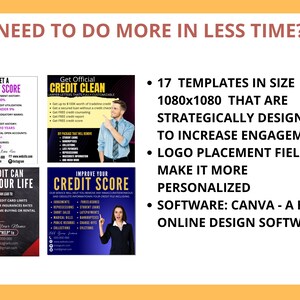 Credit Repair Flyer Templates. Social Media Flyer Bundle (infographics ...