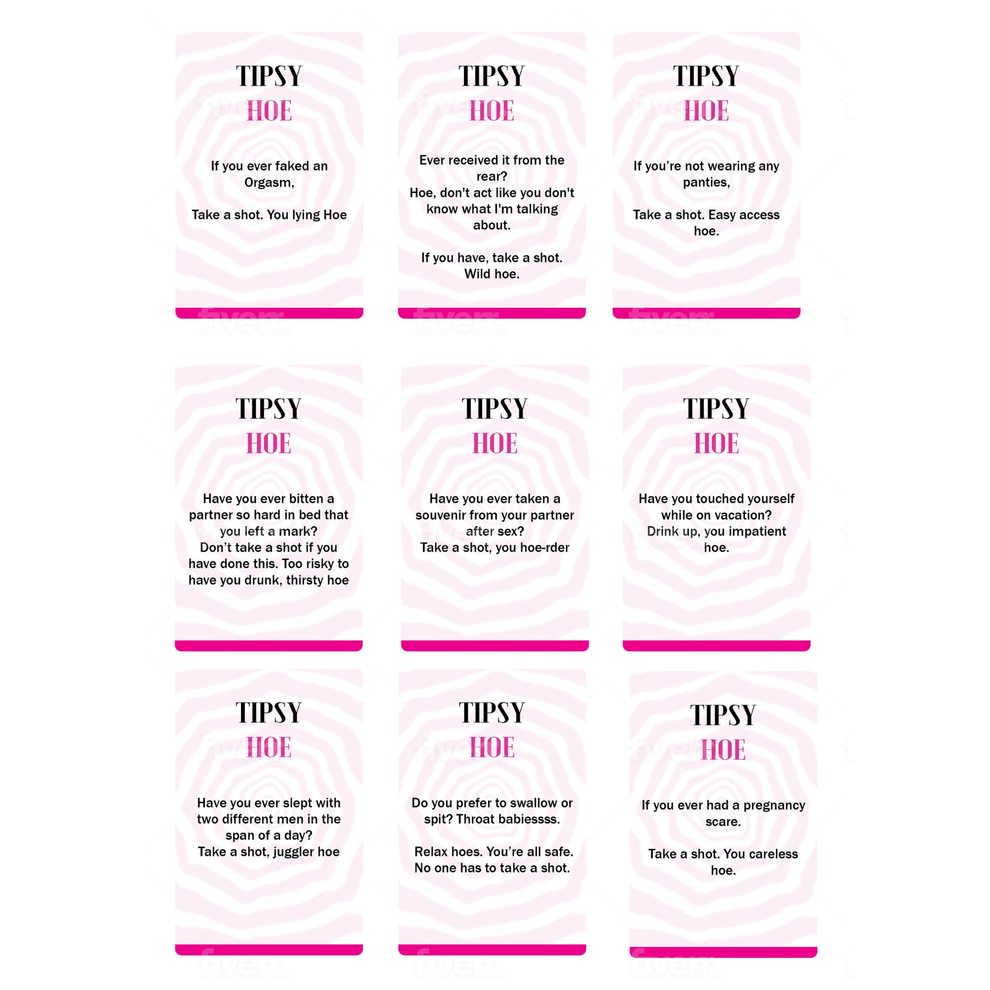 Tipsy Hoe: Girl's Night Game Girls Sleepover Game, Party Night Game ...