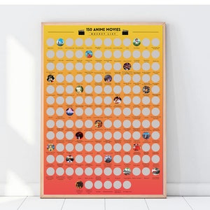 150 Scratch-off Anime Poster. Explore, Scratch and Reveal 150 Anime ...