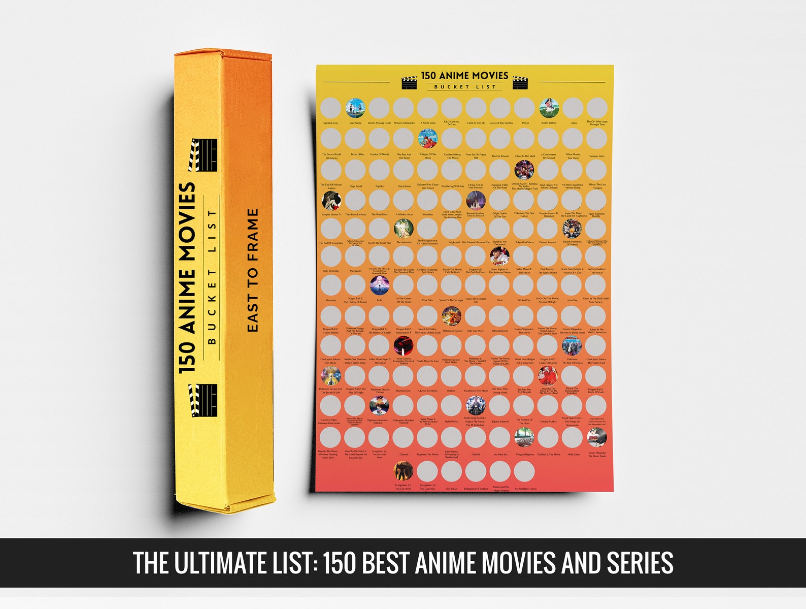 150 Scratch-off Anime Poster. Explore, Scratch and Reveal 150 Anime ...