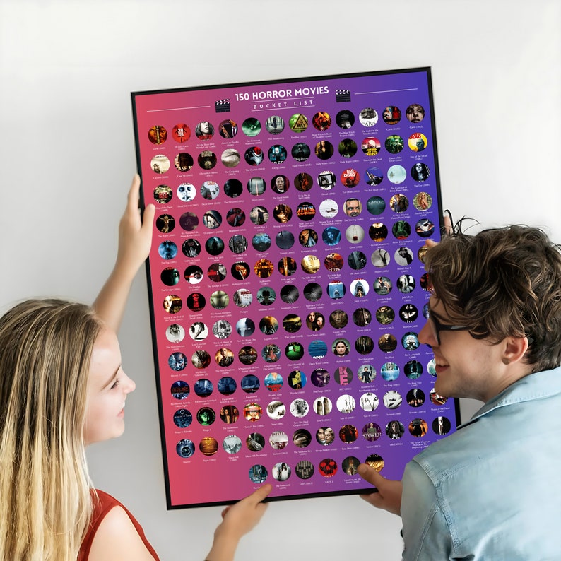 150 Scratch-off Horror Movies Poster, Explore, Scratch and Reveal 150 ...