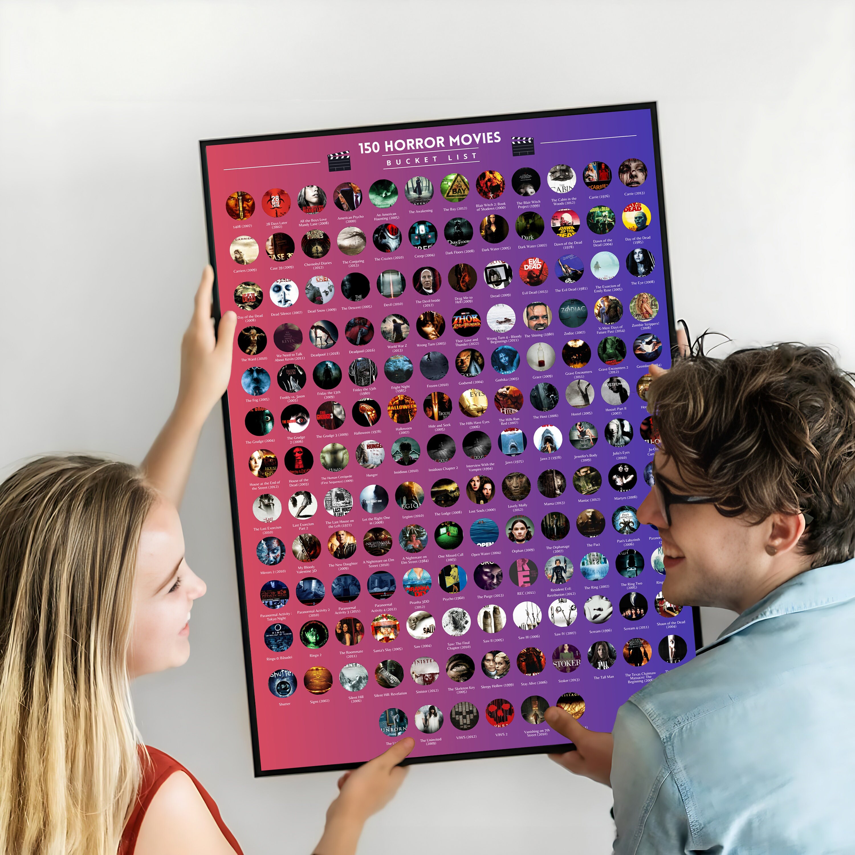 150 Scratch-off Horror Movies Poster, Explore, Scratch and Reveal 150 ...