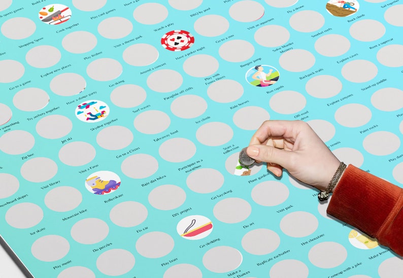 150 Activities to Do With Dad Scratch-off Poster, Father's Day Gift for ...