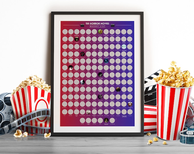 150 Scratch-off Horror Movies Poster, Explore, Scratch and Reveal 150 ...