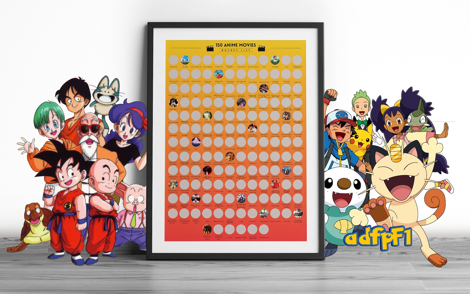 150 Scratch-off Anime Poster. Explore, Scratch and Reveal 150 Anime ...