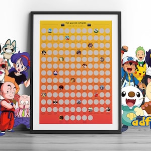 150 Scratch-off Anime Poster. Explore, Scratch and Reveal 150 Anime ...