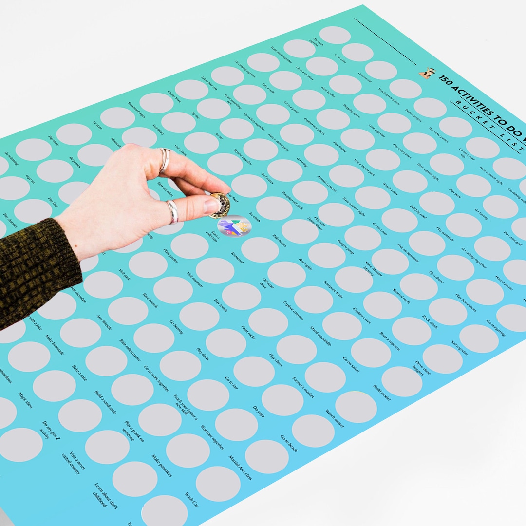 150 Activities to Do With Dad Scratch-off Poster, Dad's Adventure Guide ...