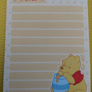 Winnie the Pooh Writing Pad - A6 - 50 Sheets - Disney Inspired Notepad ...