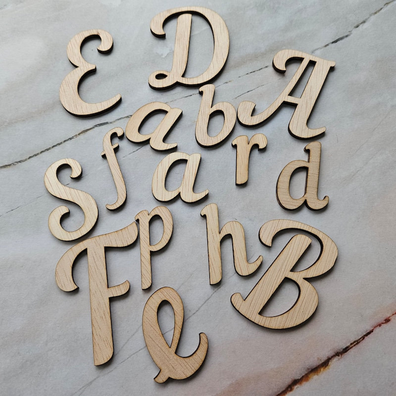 Wooden Alphabet Letters - Etsy