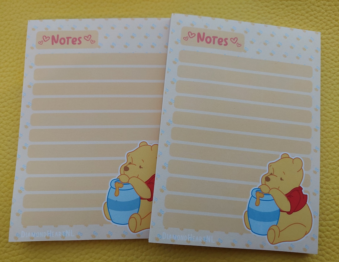Winnie the Pooh Writing Pad - A6 - 50 Sheets - Disney Inspired Notepad ...