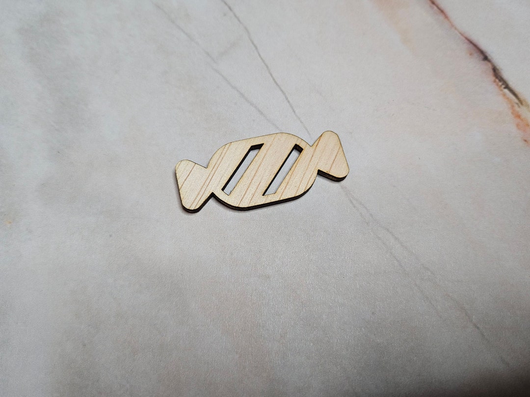 15x Wooden Candies, Candy Wooden Blank Shapes, Embellishment for ...