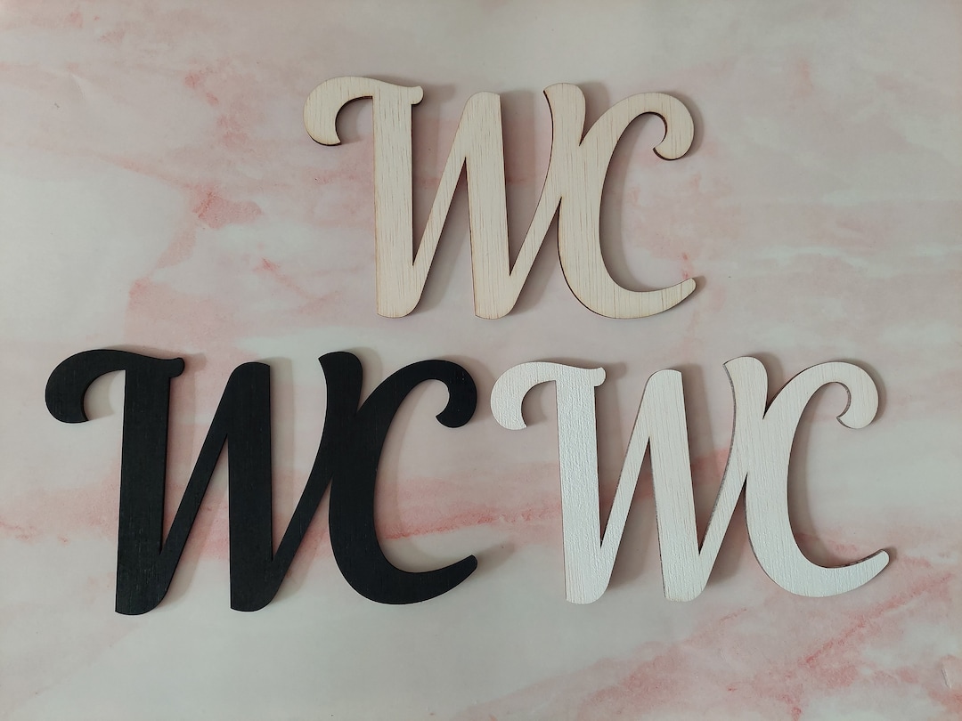 Toilet Name Plate, WC Door Sign - Toilet Sign, 3D WC Door Sign Self ...