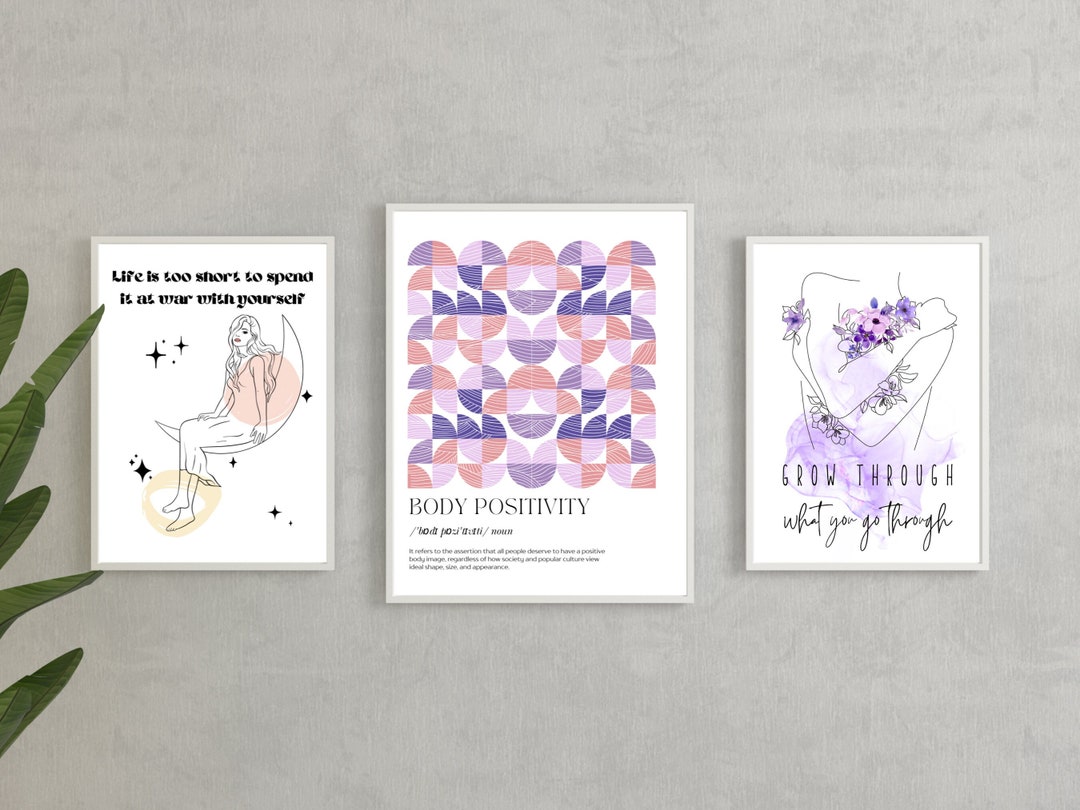 3 Wall Art Printable Posters - Body Positive Art - Etsy