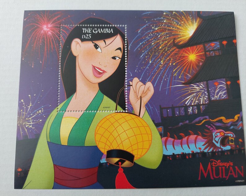 Disney's Mulan Stamp Sheet - Limited Edition Stamp Mulan Disney - Etsy