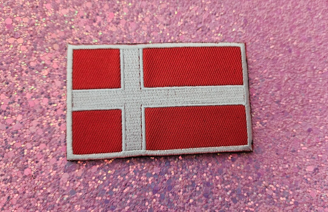 Danish Flag Emblem Flag Denmark Embroidered Top Quality Patch - Etsy