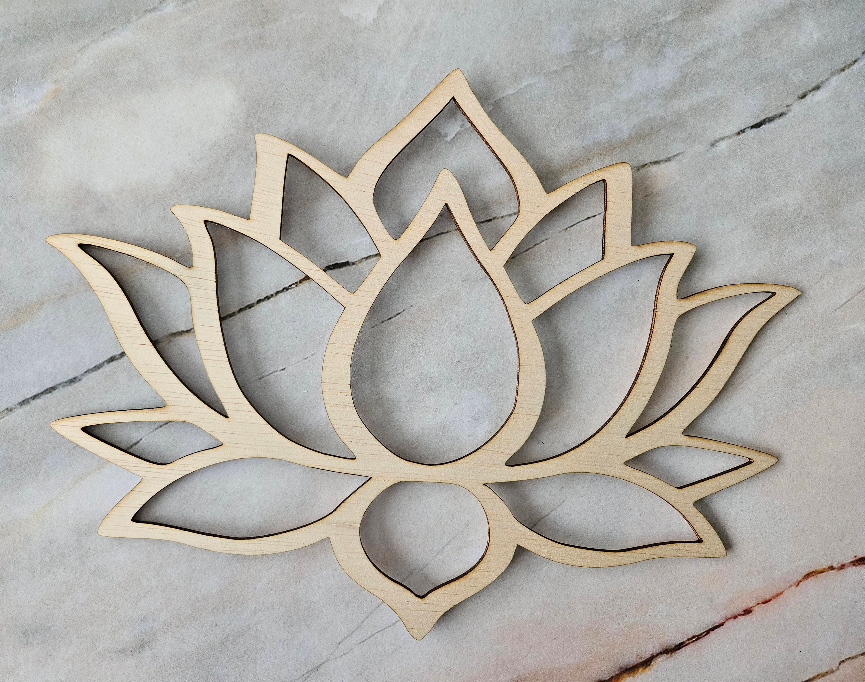 Wooden Lotus Flower, for Decoration or Macramé - Wooden Macrame Frame ...