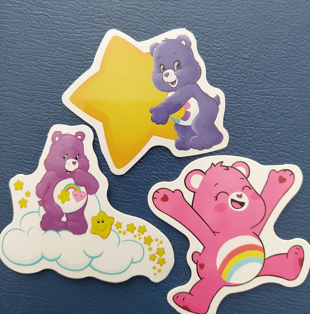 Care Bear Stickers 3 Pieces - Etsy