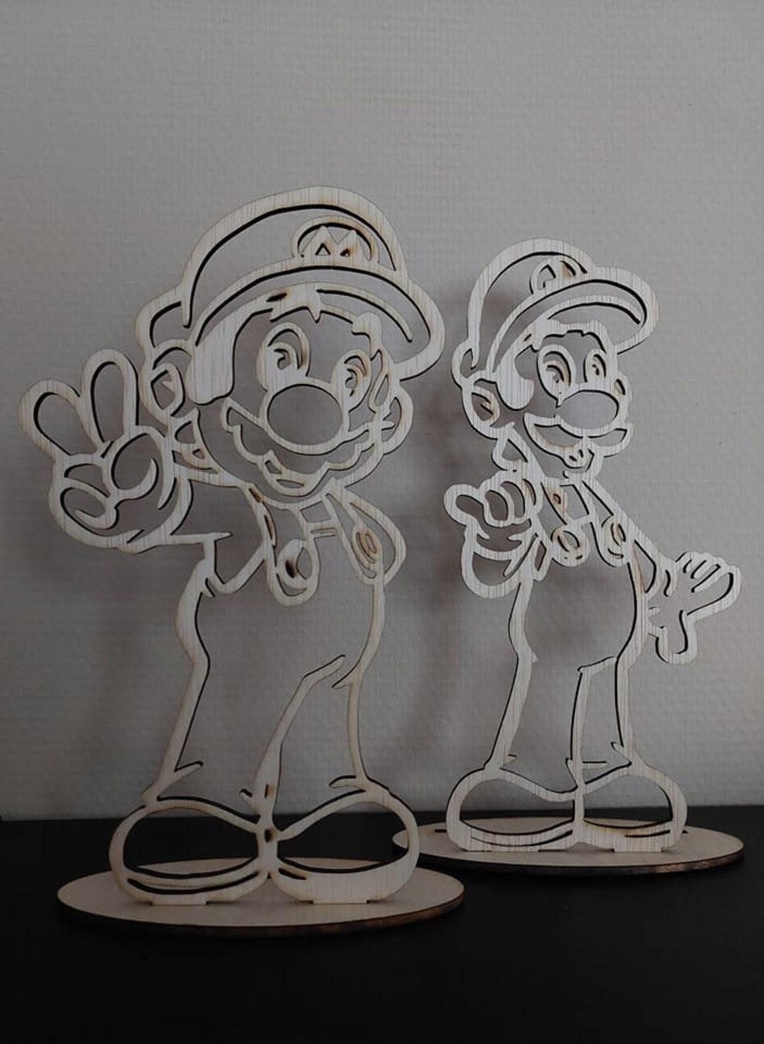 Mario, Luigi Standard Personalized With Name Super Mario, Wooden Mario ...