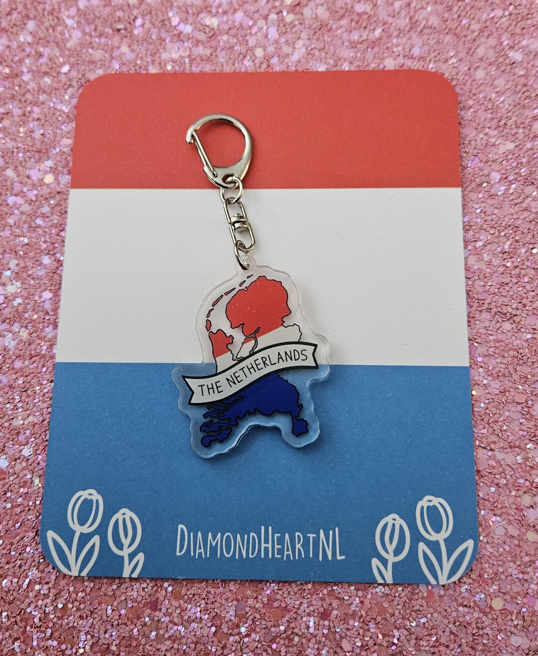 Netherlands Map Keychain Acrylic - Souvenir Gift - Unique Netherlands ...