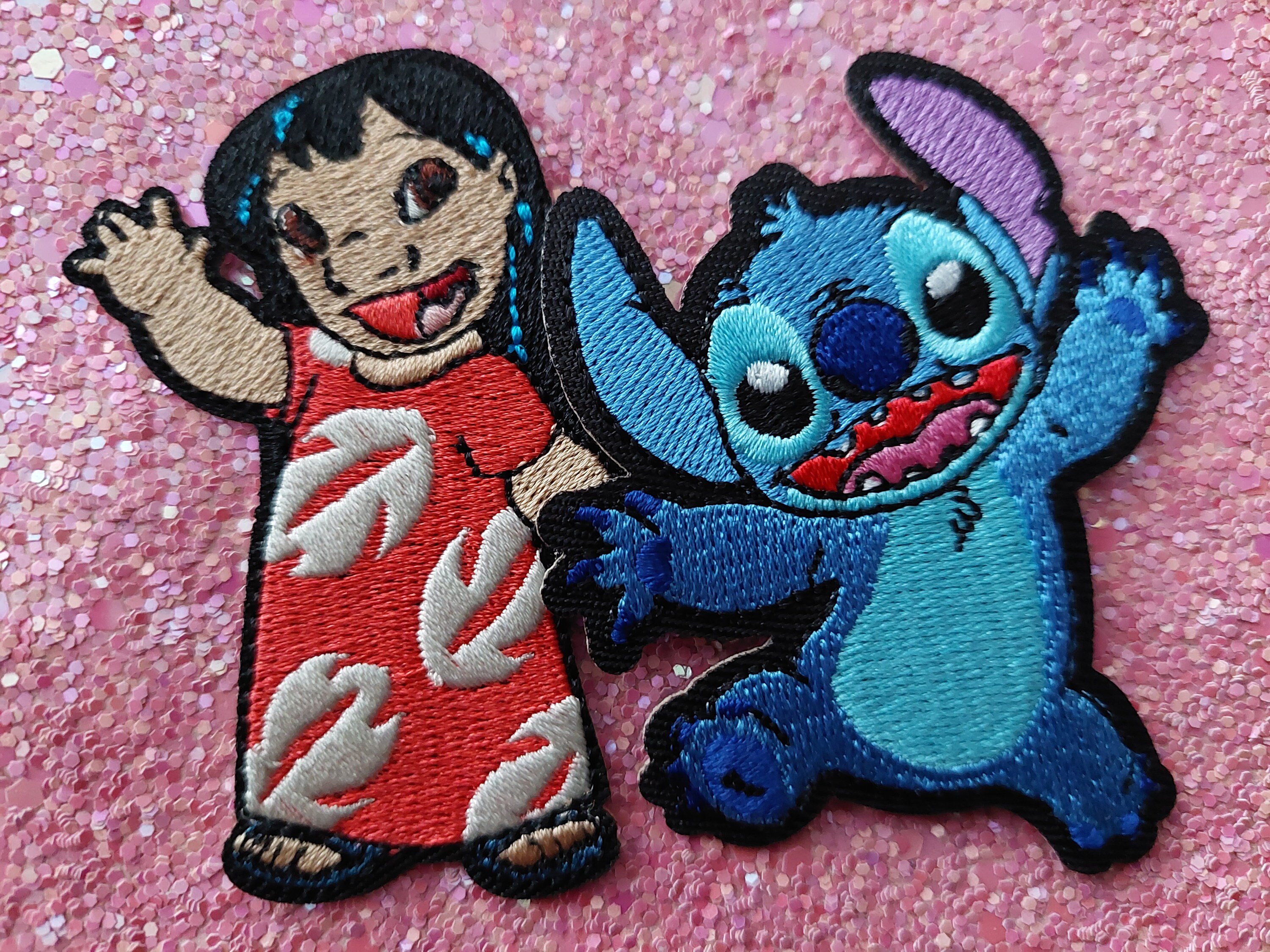 Lilo and Stitch Lilo and Angel Iron on Patch Set Patches - Etsy UK