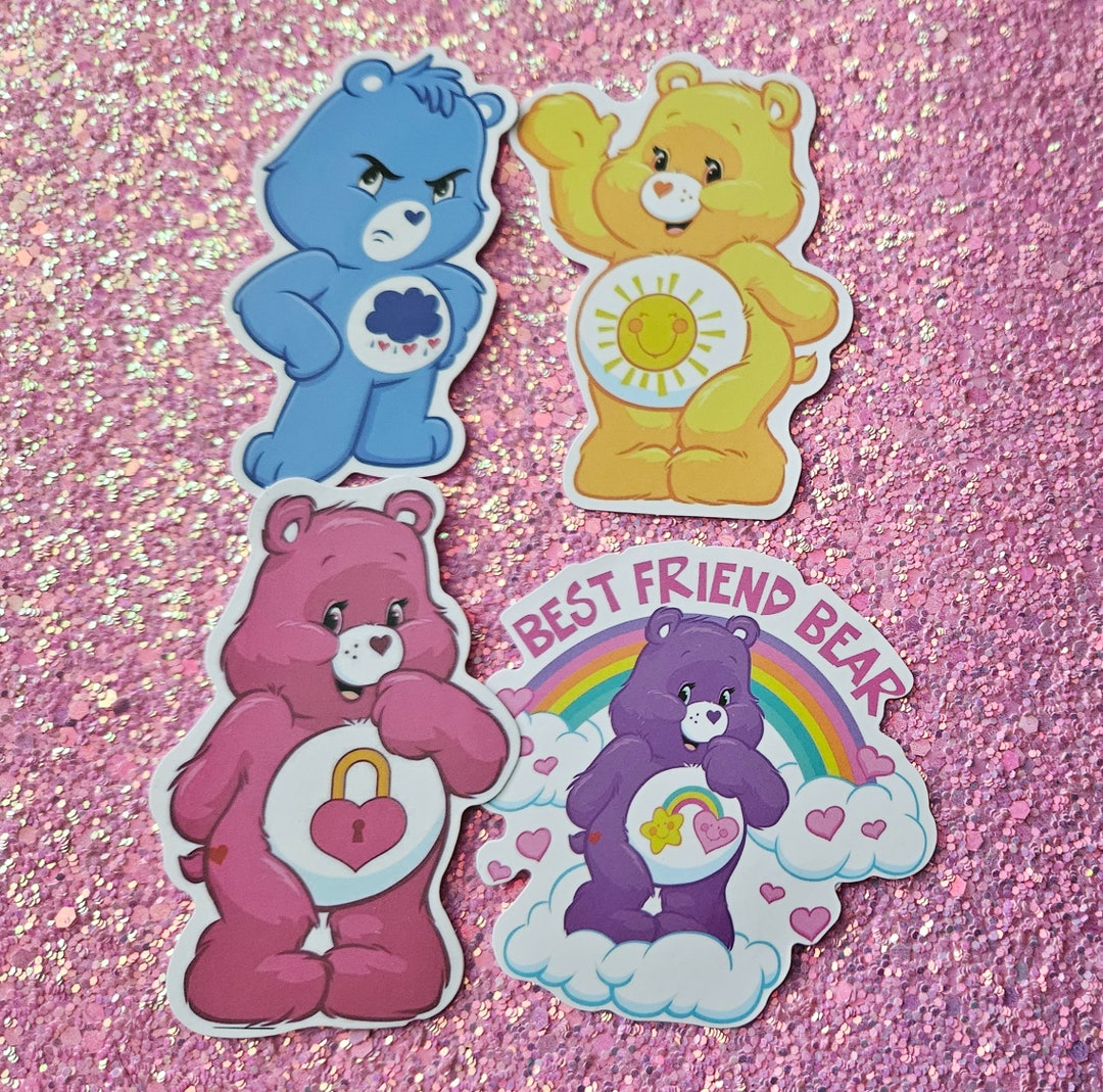 Care Bear Stickers 4 Pieces Set - Etsy
