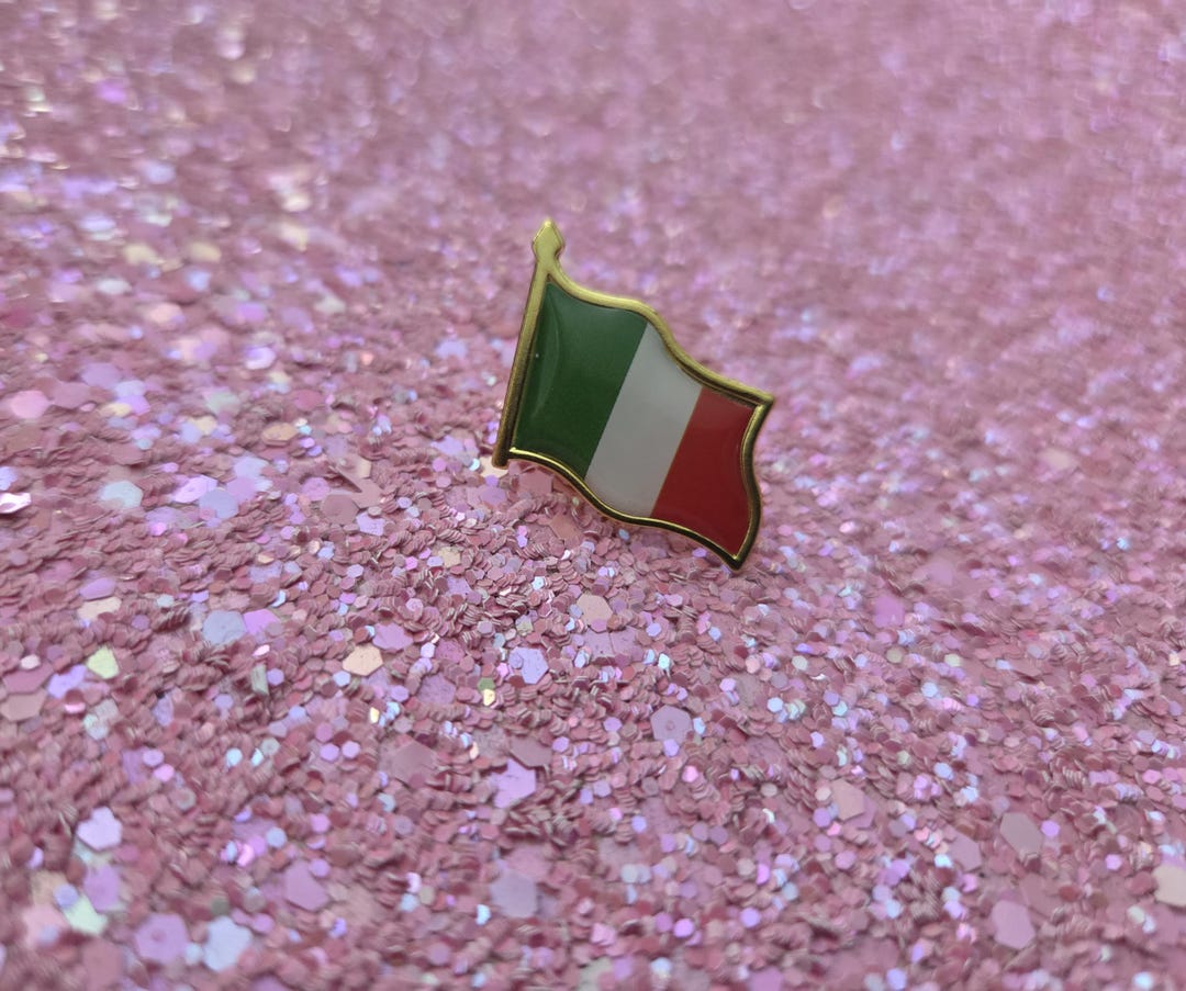 Italian Enamel Pin, Pin With Image Flag Italy, Badge Pin High Quality ...