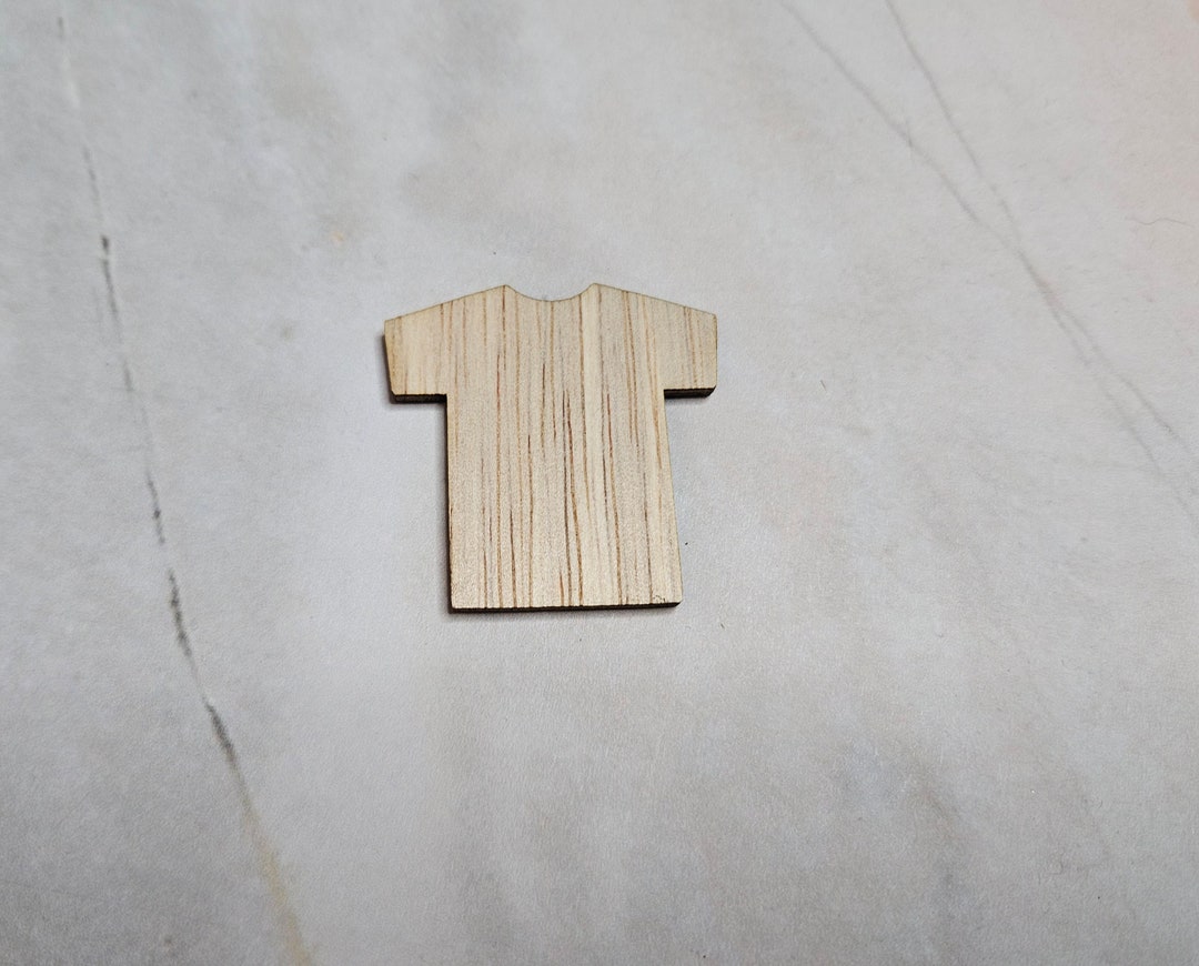 Mini Wooden Shirt 15 Pieces Wooden Blank Shapes T-shirt Wood Cutting ...