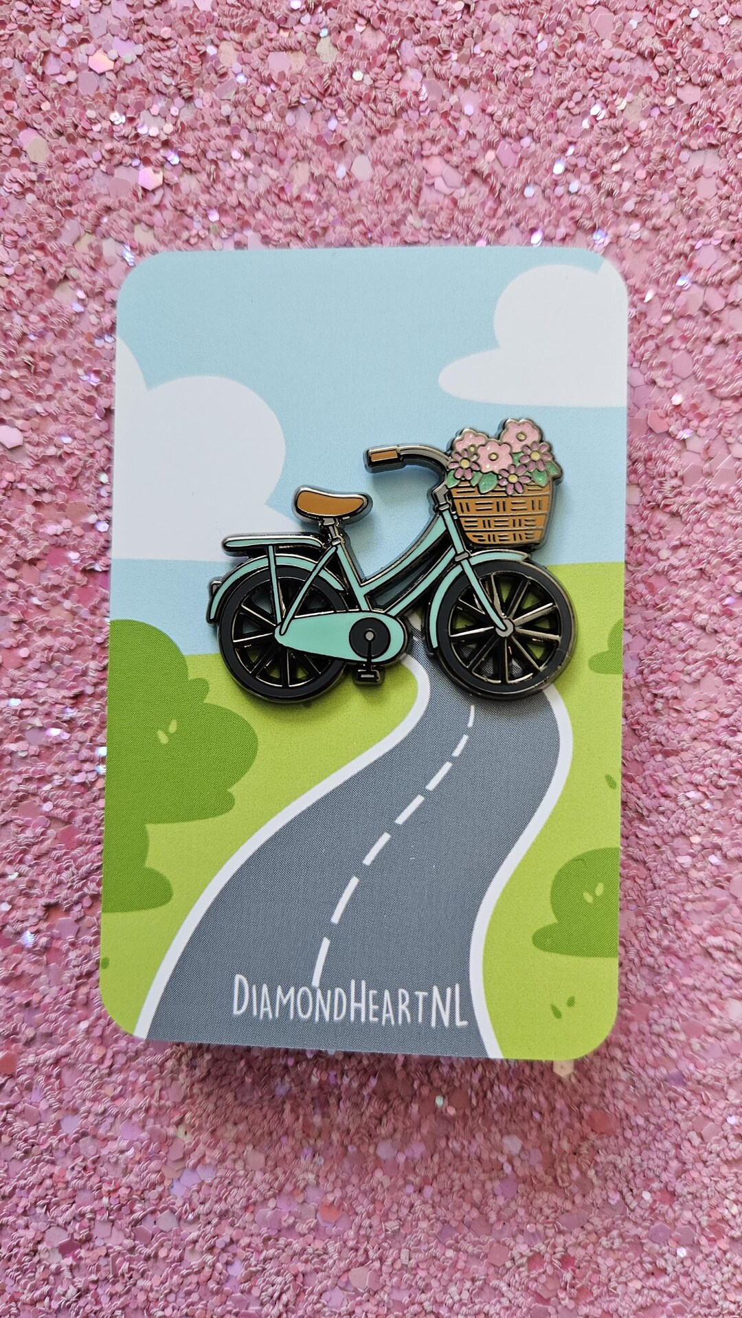 Enamel Pin With Dutch Bicycle With Flower Basket - Etsy