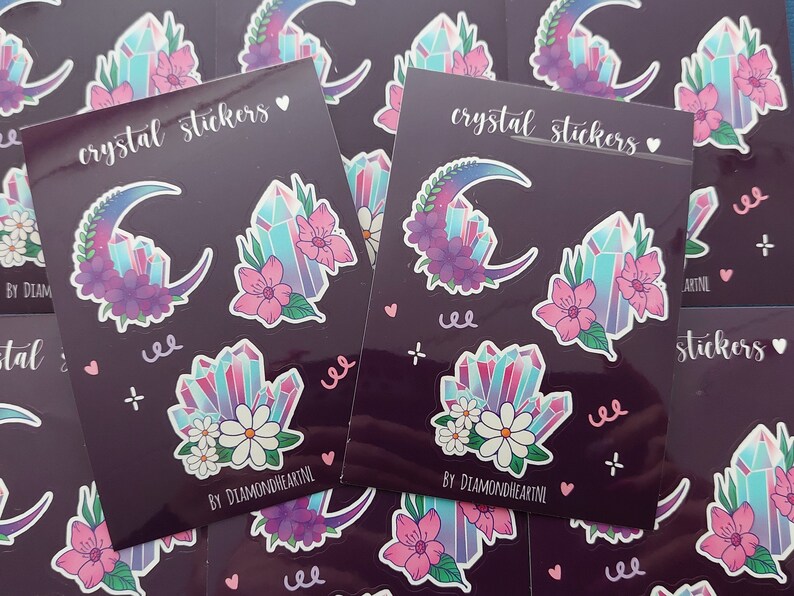 Gemstone Sticker Sheet A7 - Etsy